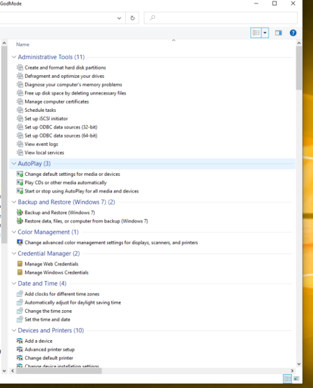 How To Activate Windows God Mode – A Little Hacked